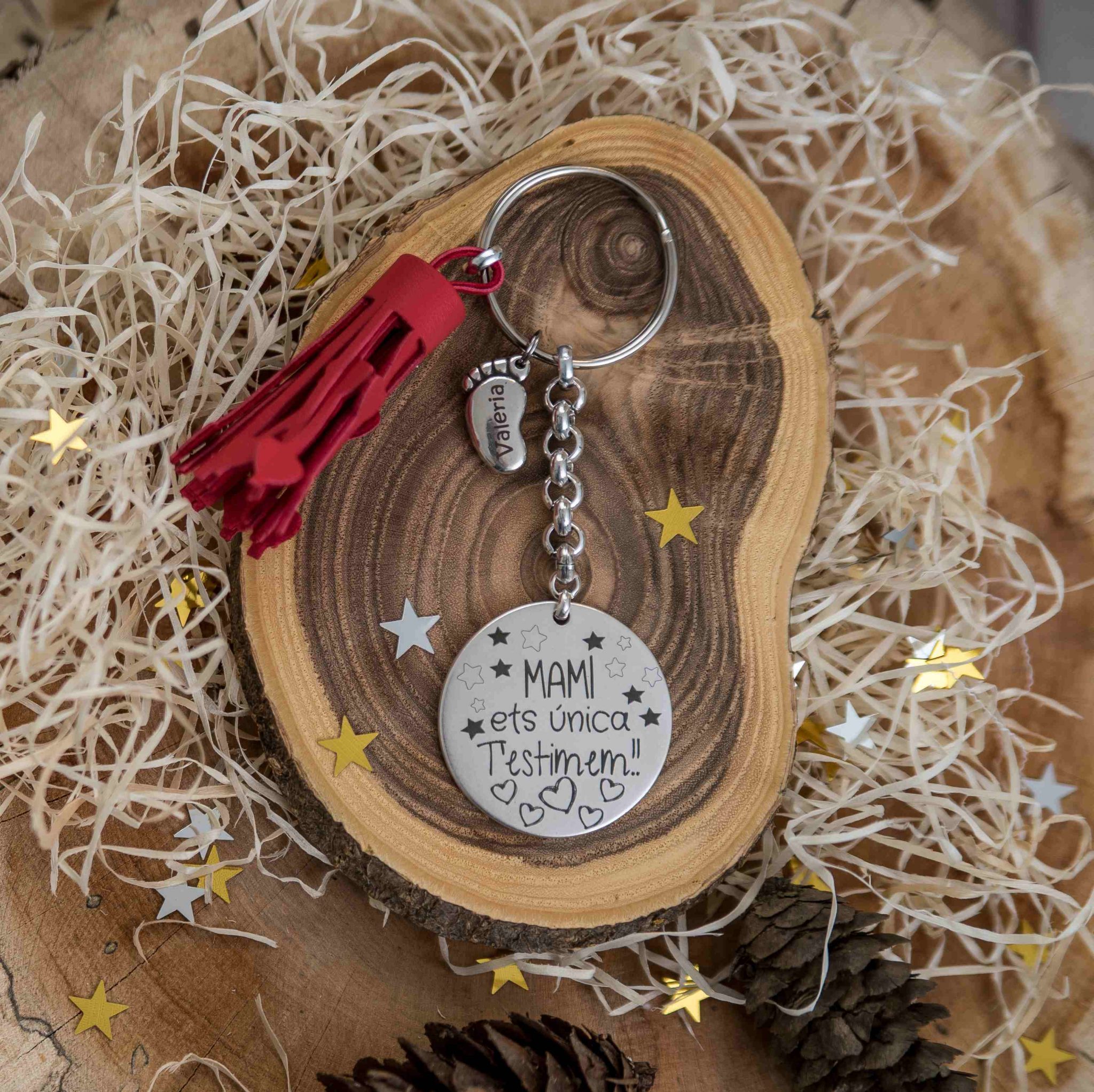 Clauer personalitzat de cadena - Las Cosas de Gina.cat